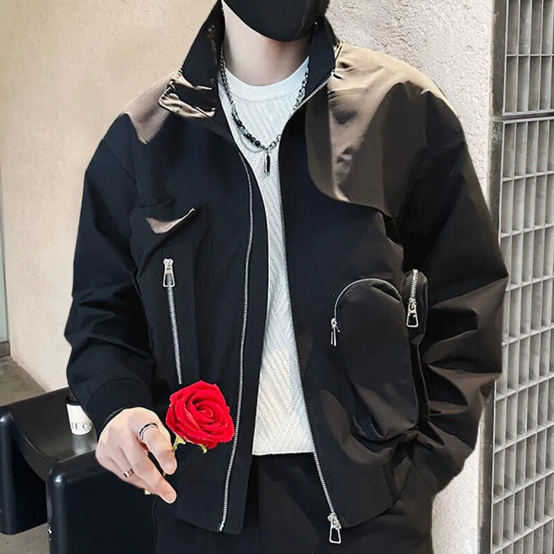 Solid with Pockets Zipper Jacket – FanFreakz