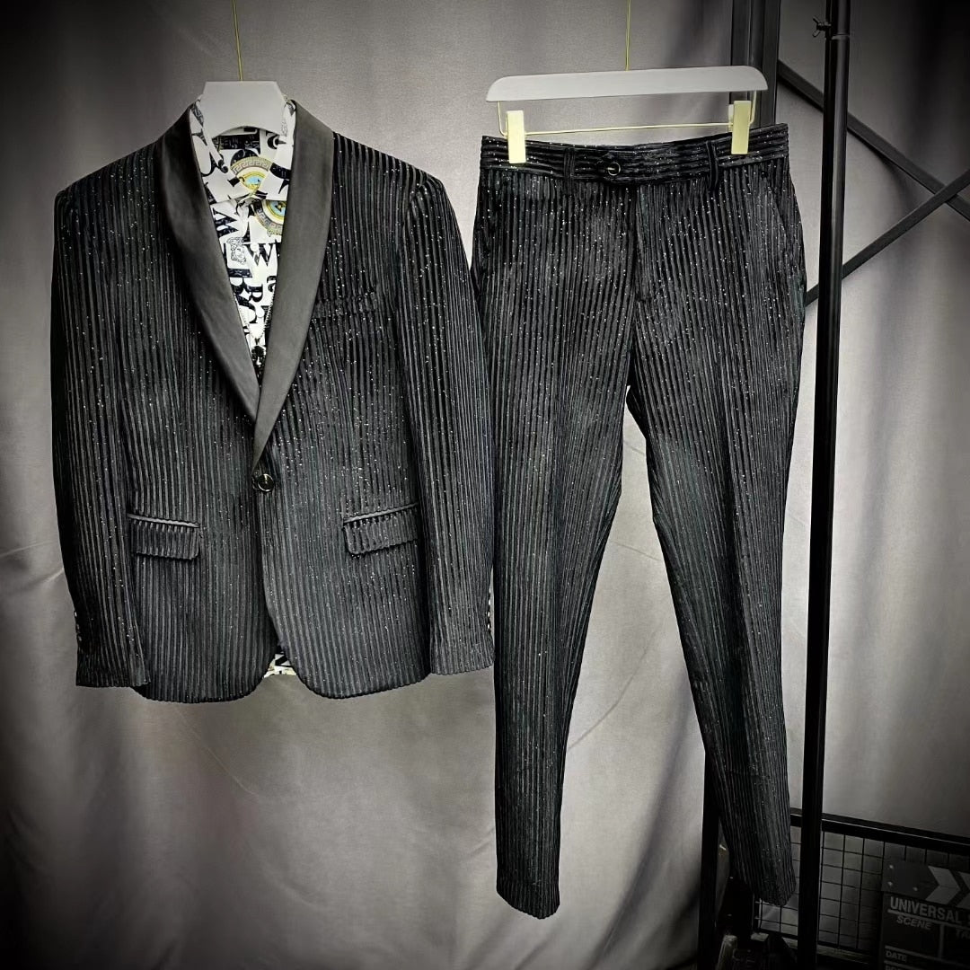 Vertical Striped Galaxy Suit Set – FanFreakz