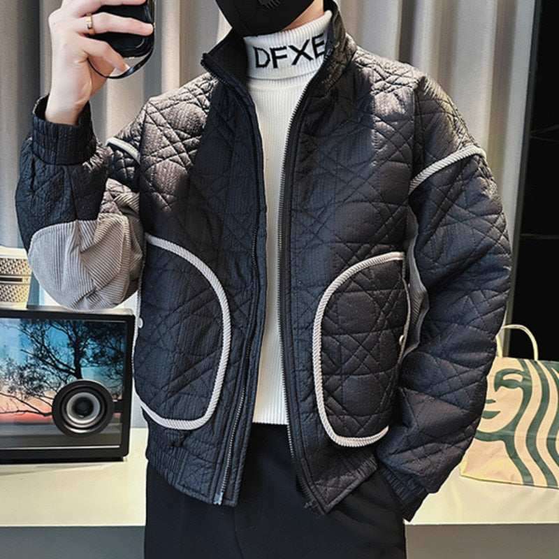 Contrasting Line Stitching Jacket – FanFreakz