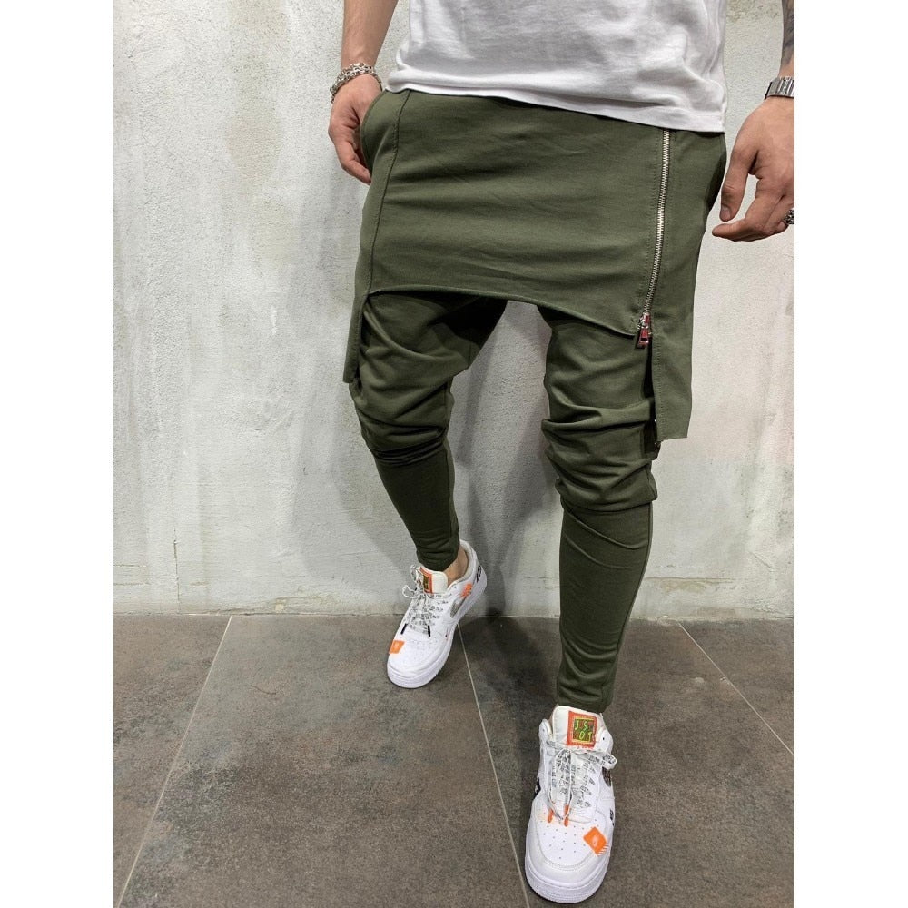 Harem Sweatpants With Zippers