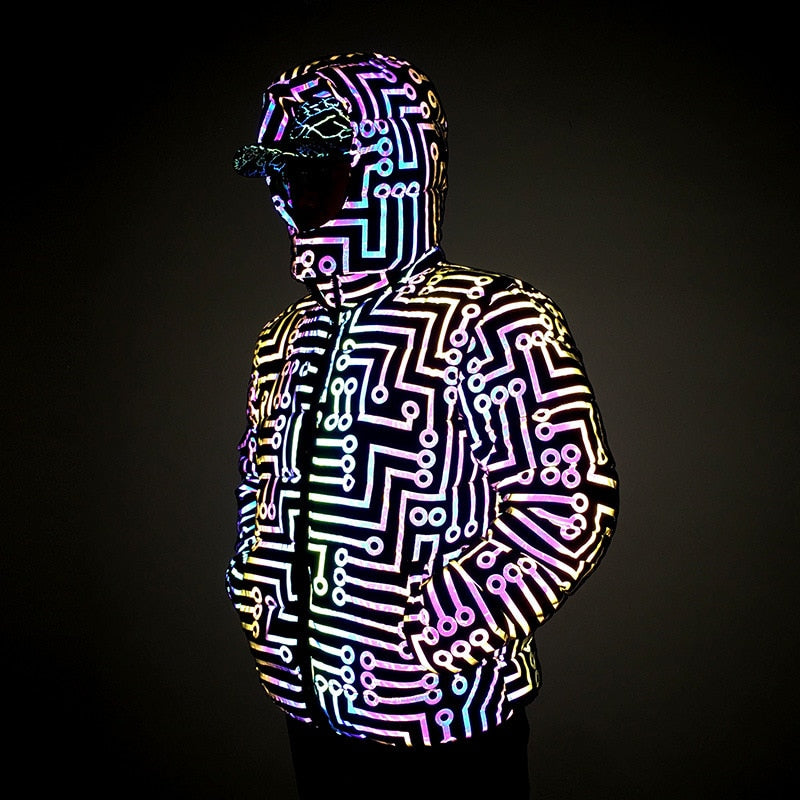 Streetwear Colorful Reflection Circuit Jacket – FanFreakz