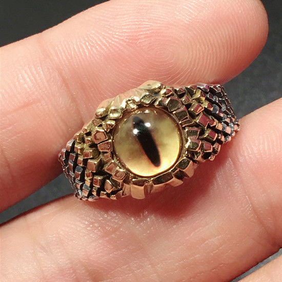 Vintage Python Eye Snake Ring